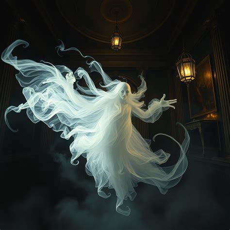 See Through Ghost Flying Across A Room