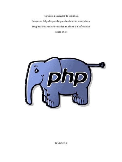 Php Pdf Php Programación De Computadoras