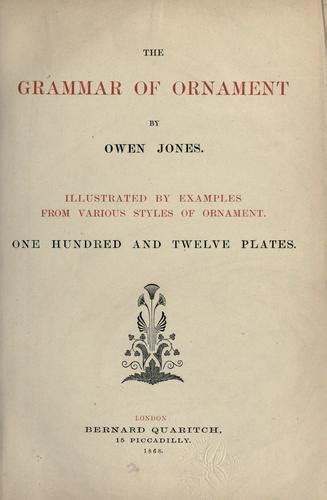 The Grammar Of Ornament By Owen Jones Open Library