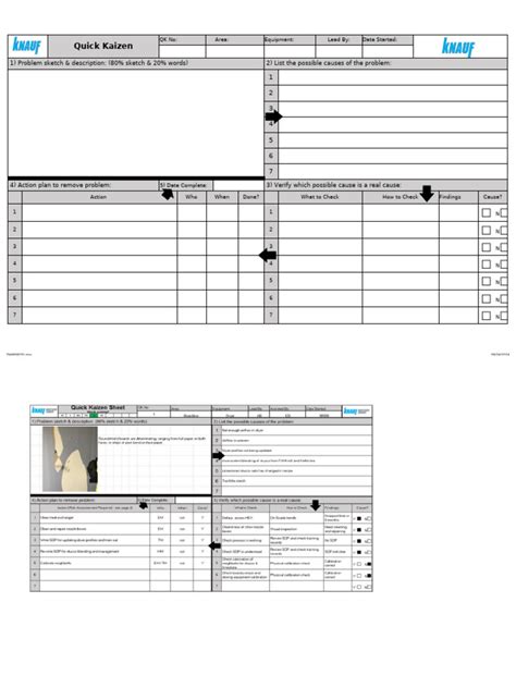 problem solving quick kaizen format pdf