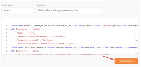 Spacedeck Streamsql Implementation