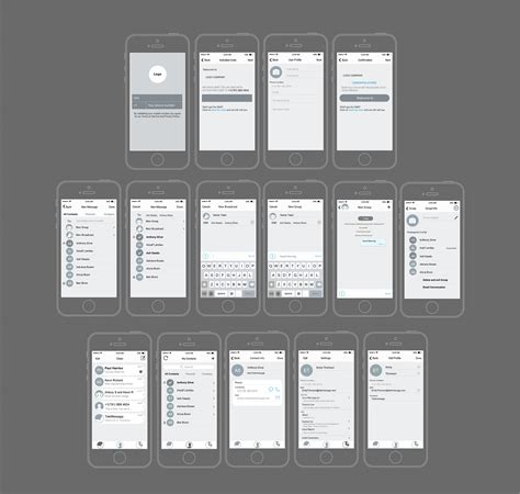 Ux Wireframes For Enterprise Messaging Mobile App On Behance Ux Wireframes For Enterprise Messaging Mobile App On Behance