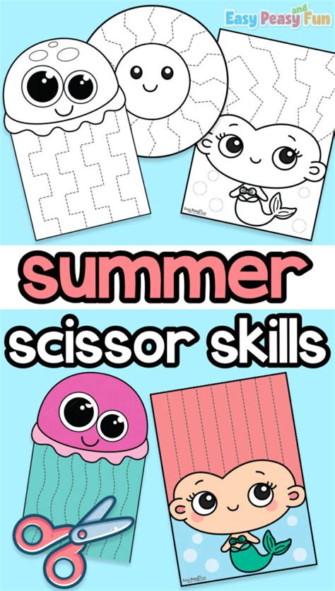 Summer Cutting Practice Worksheets Easy Peasy And Fun
