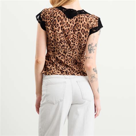 RIXO Elaine Mila Leopard Top Brown END DK