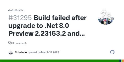 Build Failed After Upgrade To Net Preview And Visual Studio Professional