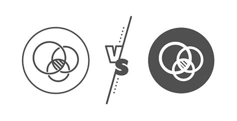 오일러 다이어그램 선 아이콘입니다 오일레리안 서클이 서명합니다 벡터 0명에 대한 스톡 벡터 아트 및 기타 이미지 0명 고급 그래프 Istock