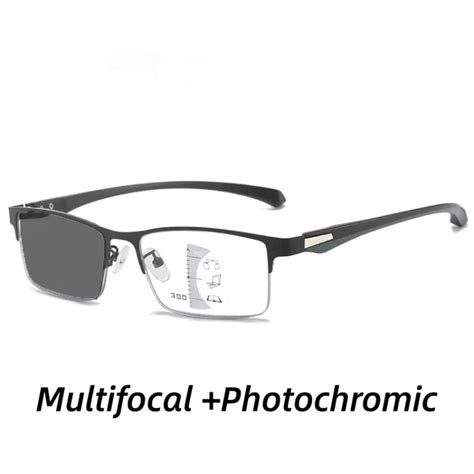 Tr90 Frame Photochromic Multifocal Reading Glasses Retro Bifocal