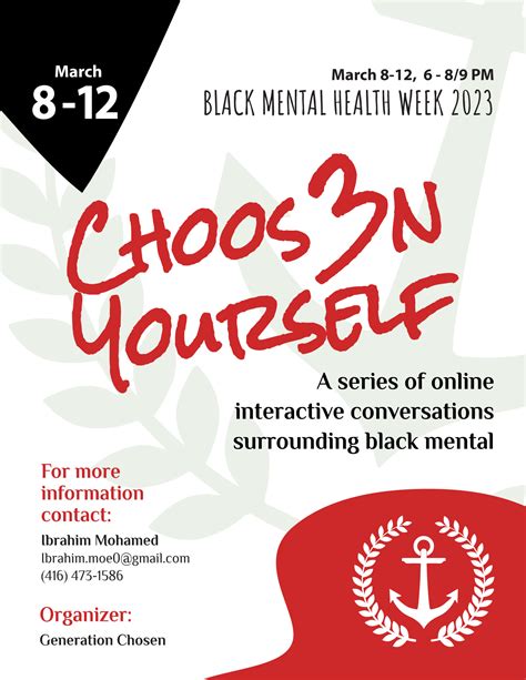 Events From March 10 2023 March 7 2023 Black Mental Health Week
