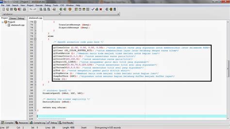 Membuat Garis Horizontal Vertikal Dan Diagonal Di Opengl Versi Dev C