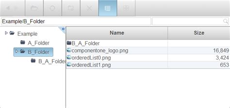 display modes componentone fileexplorer for asp web forms