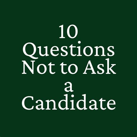 10 questions that an interviewer should never ask a candidate
