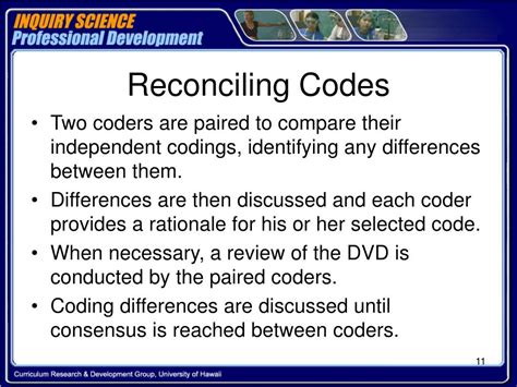 Ppt Coding Teachers In Science Classrooms Using The Inquiry Science Observation Guide