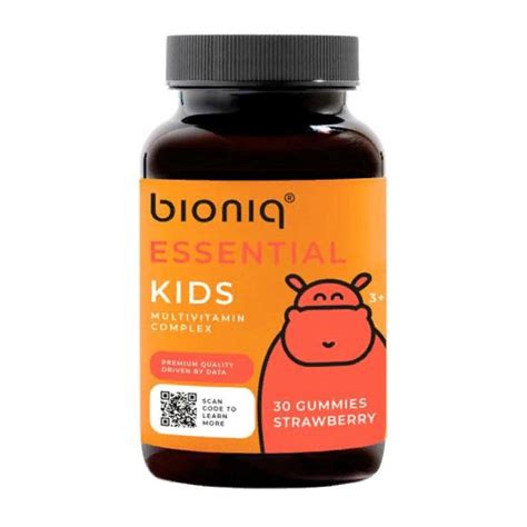 Витамины для детей Bioniq Essential KIDS multivitamin, 30 жевательных ...