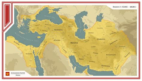 Map Of Achaemenid Empire Under Darius I Rule Ancient Arabian Empire