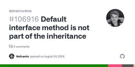 default interface method is not part of the inheritance · issue 106916