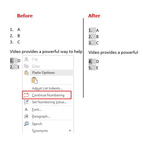 Fix Numbering Problems In Numbered Lists In Microsoft Word Fast Tutorials