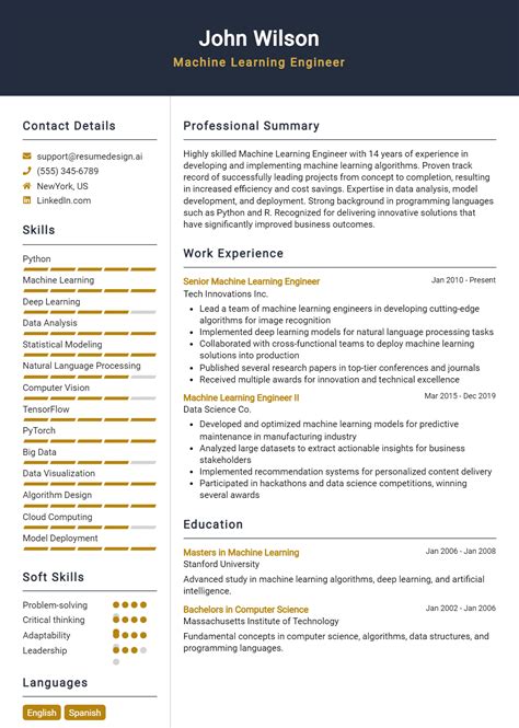 23 Machine Learning Engineer Resume Examples And Templates For 2024