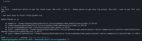 Bug Erro Para Executar O Emulador React Native Utilizando E Criando Hooks Alura Cursos