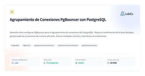 Agrupamiento De Conexiones Pgbouncer Postgresql Labex