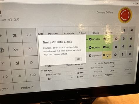 z axis error on first startup onefinity cnc forum