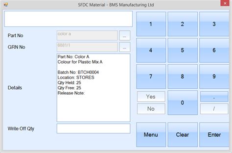 Work Orders Sfdc Material