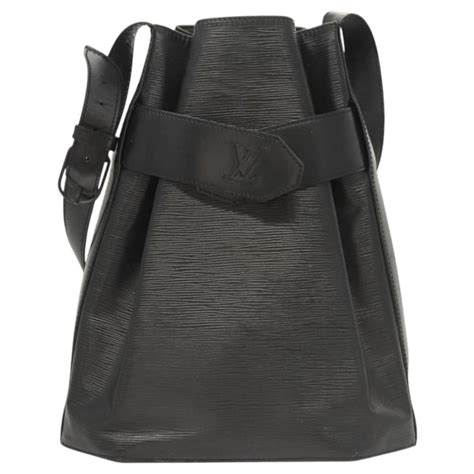 Louis Vuitton Vintage Sac Depaule Handbag Epi Leather Gm Black Ref