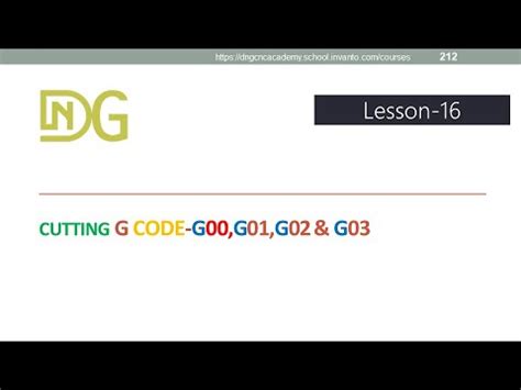 Cutting G Code G G G G CNC PROGRAMMING LIVE CLASS DNG CNC CENTER YouTube