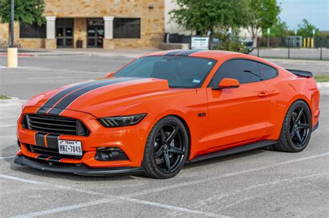 Orange Mustang Gt Unleashing The Fury On The Road