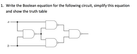 Solved 1 Write The Boolean Equation For The Following
