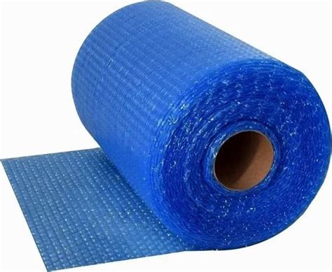Blue Polyethylene Air Bubble Roll 1000mm X 50m 10mm Bubble Diameter 60 Gsm Standard Type