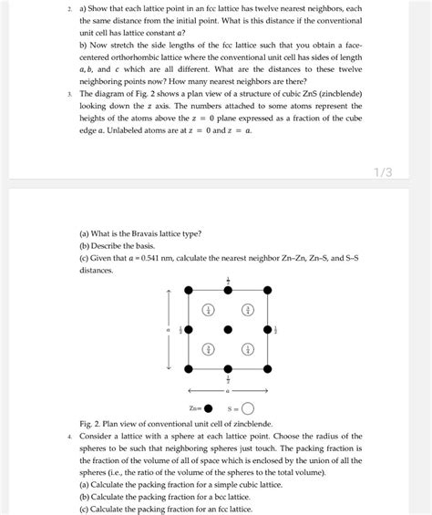 2 a) Show that each lattice point in an fcc | StudyX