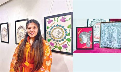 Hyderabadi Girl Showcases Her Talent In Art Exhibition