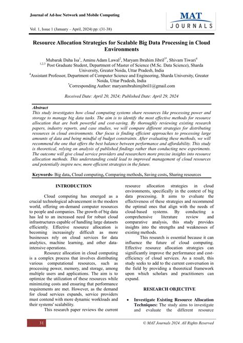 Pdf Resource Allocation Strategies For Scalable Big Data Processing