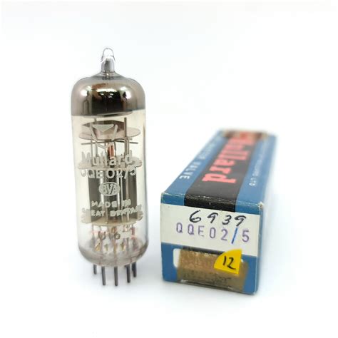 1 X 6939 Qqe02 5 Mullard Tube 1960s Philips Prod 3 Mica 12 Ce8