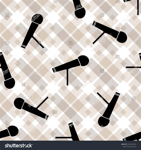 Microphone Seamless Pattern Background Vector Seamless Stock Vector Royalty Free 1624633453