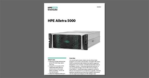 Ssa Technology On Linkedin Hpe Alletra 5000 Datasheet