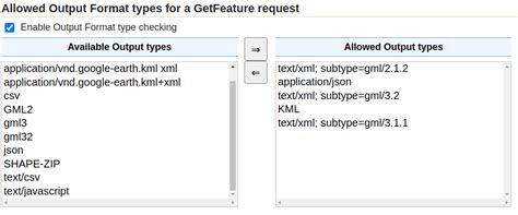 WFS Settings GeoServer X User Manual