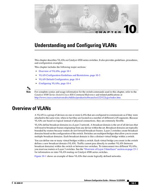 Vlans C H A P T E R Software Configuration Guide—release 12