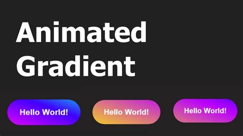 animated gradient button in css and html youtube