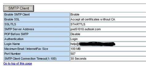 Office365 Setting To Scan To Email