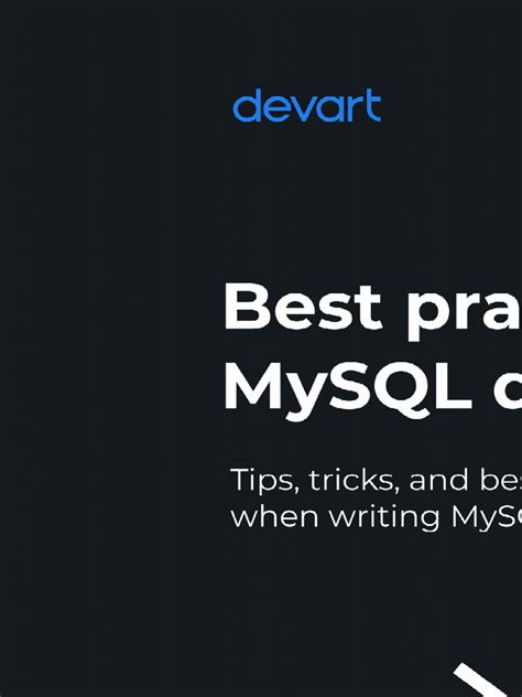 Best Practices For Writing Mysql Queries Pdf