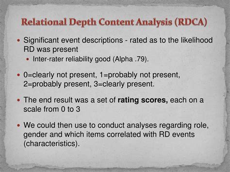 Ppt Prevalence And Characteristics Of Relational Depth Events
