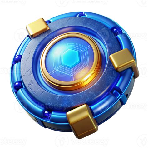 Impressive Traditional Blue Tech Hud Element Isolated For Futuristic