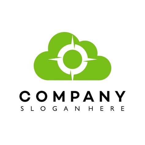 Premium Vector Compass Cloud Icon Element Creative Cloud Logo Design Template Cloud And
