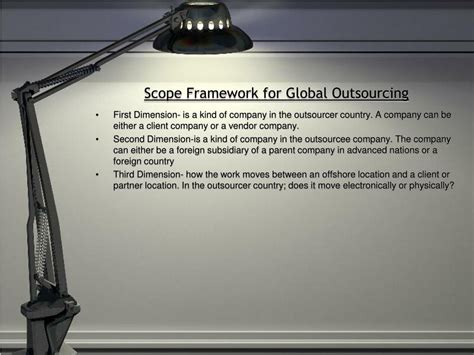 Ppt Outsourcing Of It And It Enabled Services A Framework Of