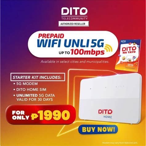 Dito Home Wi Fi Kit With Unli G Data For Days Shopee Philippines