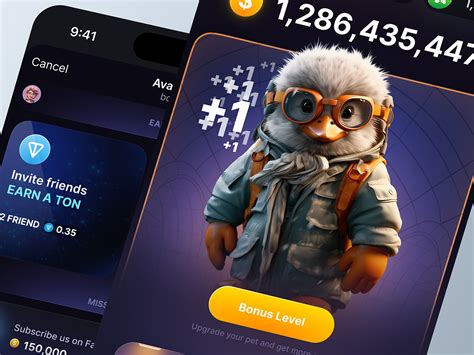 Telegram Tap Game Ui Dashboard Ton Coin Behance