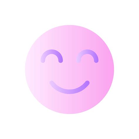 Contented Face Flat Gradient Two Color Ui Icon Pleased And Relaxed Optimistic Mood