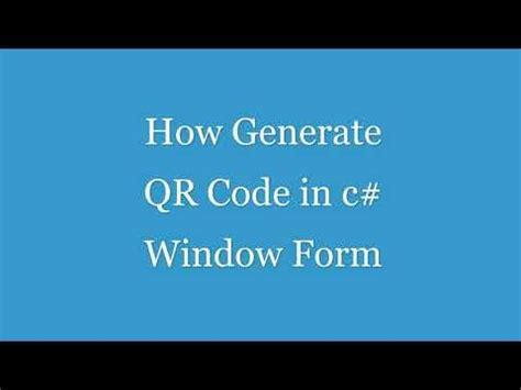 How Create Qr Code How Create Qr Barcode Qr Code Scanner How To Create Qr Code In C