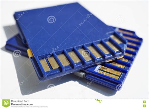 Two Memory Cards SD Card Secure Digital Card Used In Video Cameras And Computers In Blue